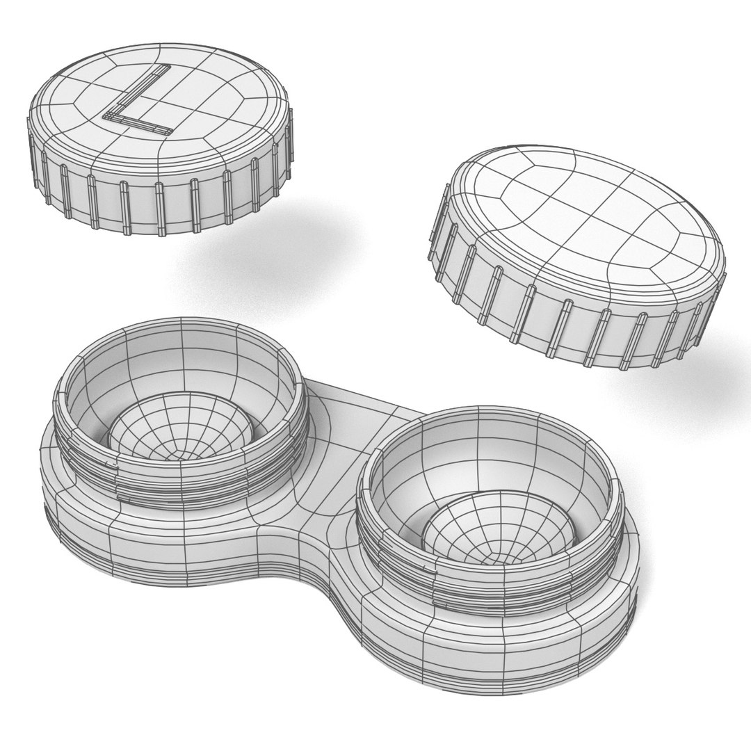 3d Contact Lenses Case Model