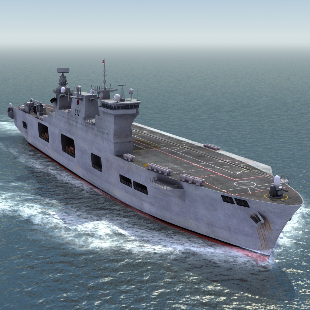 hms ocean l12 ship 3d max