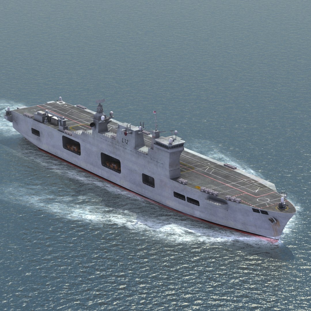Hms Ocean L12 Ship 3d Max