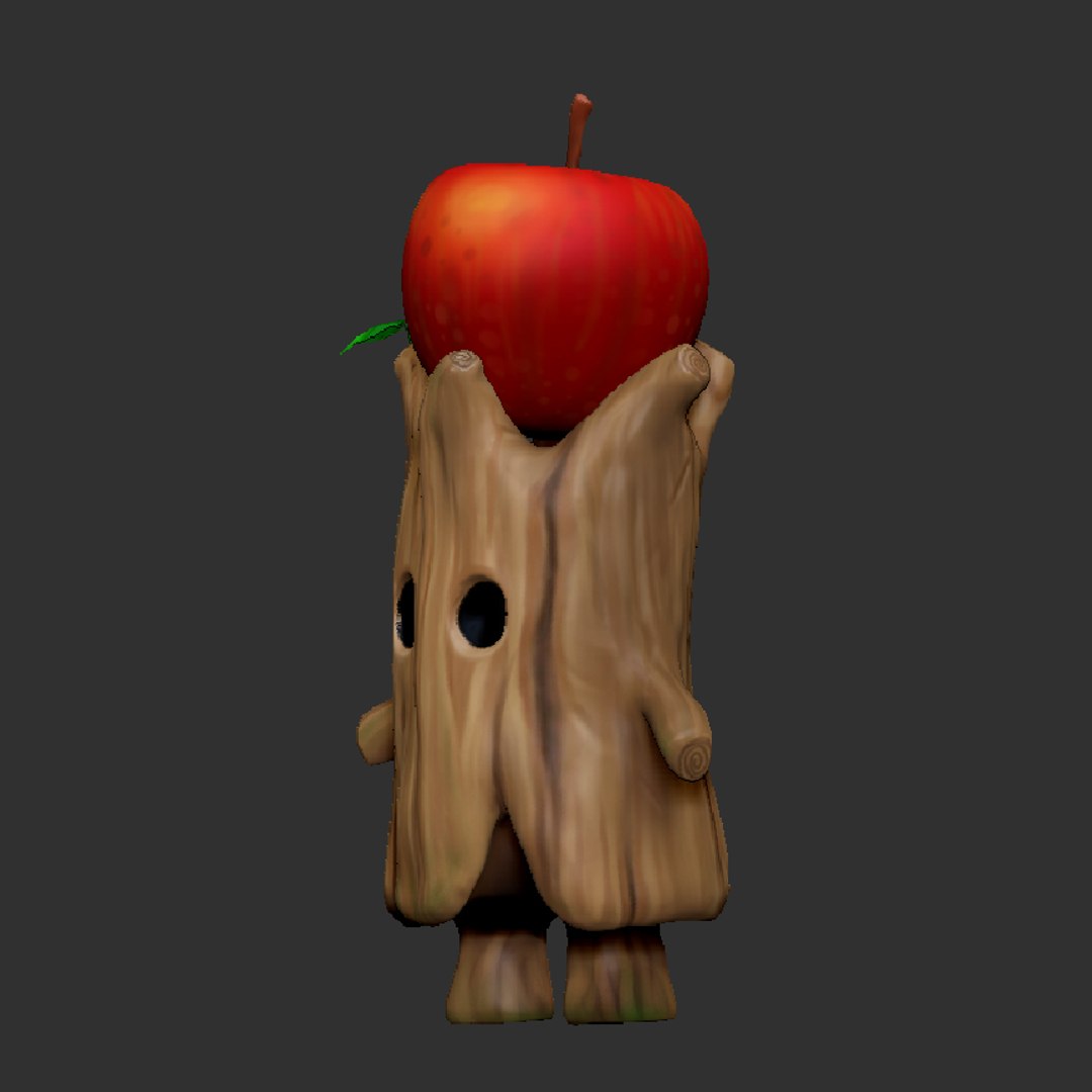 3D apple tree character games model - TurboSquid 1331363