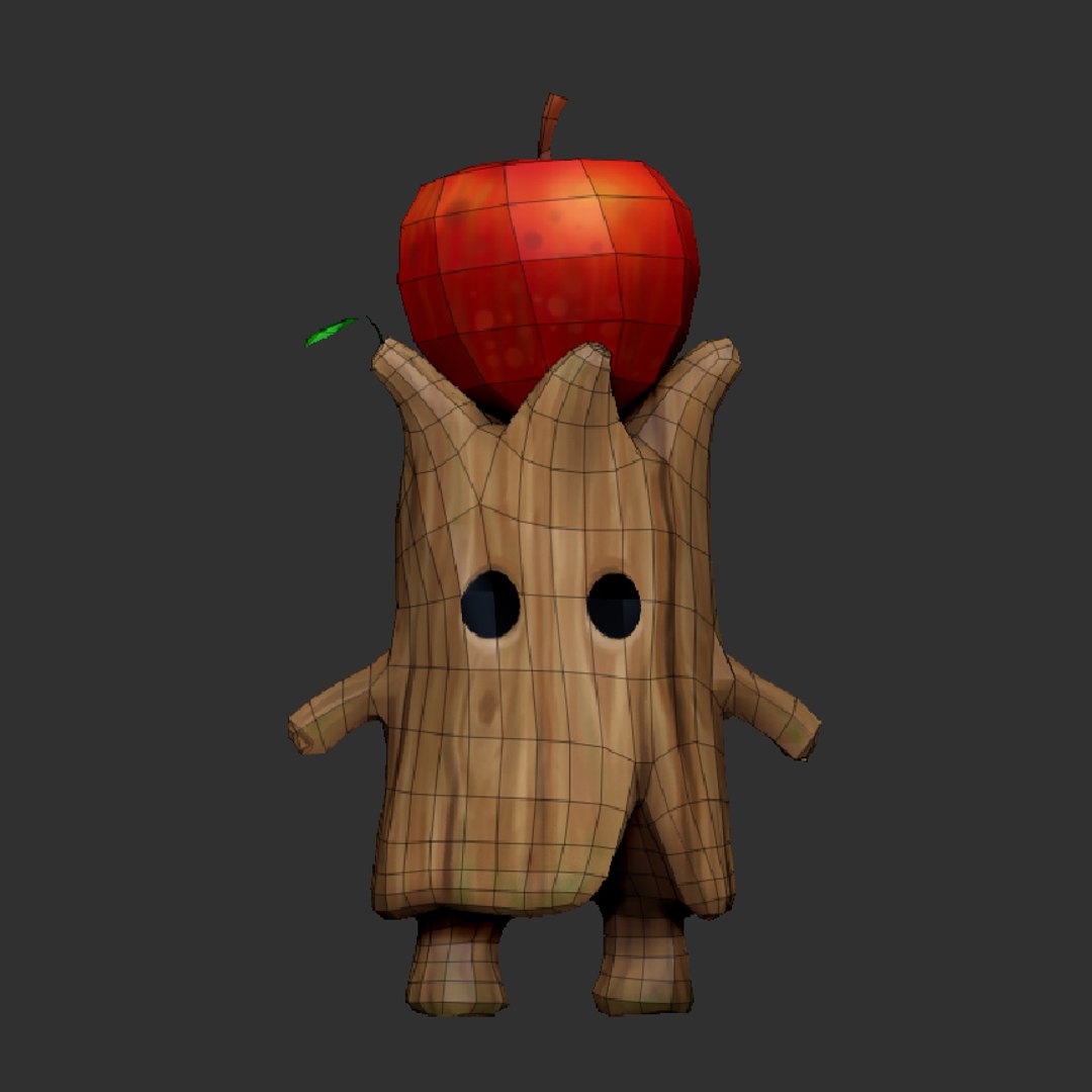 3D apple tree character games model - TurboSquid 1331363