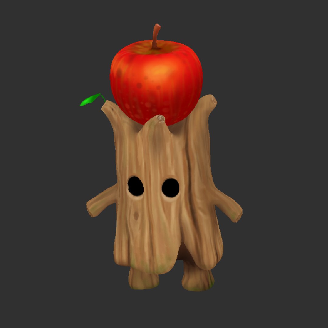 3D apple tree character games model - TurboSquid 1331363