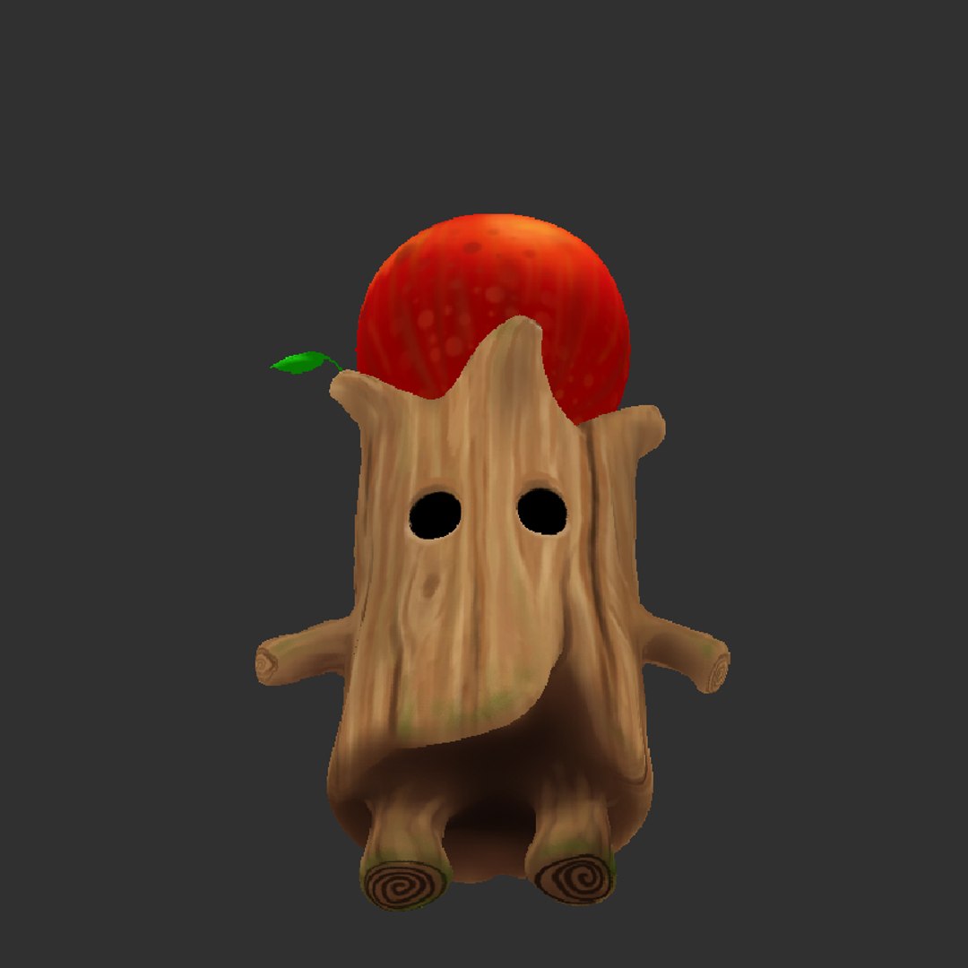 3D apple tree character games model - TurboSquid 1331363