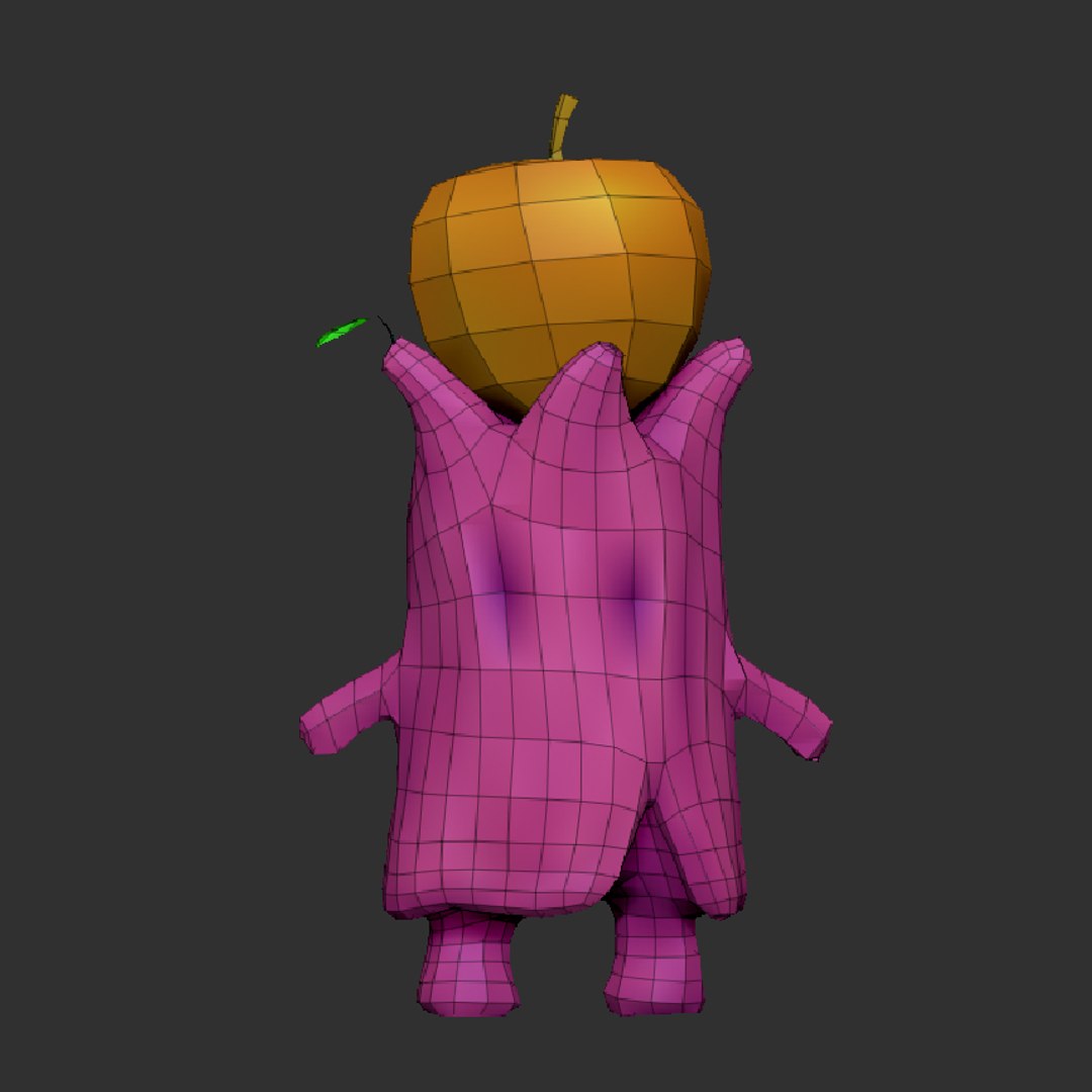 3D apple tree character games model - TurboSquid 1331363