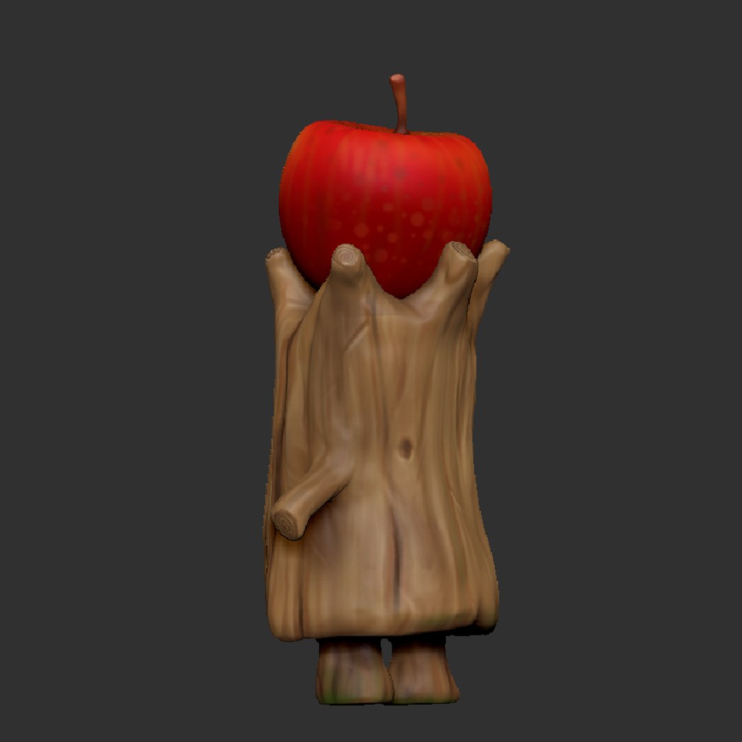 3D apple tree character games model - TurboSquid 1331363