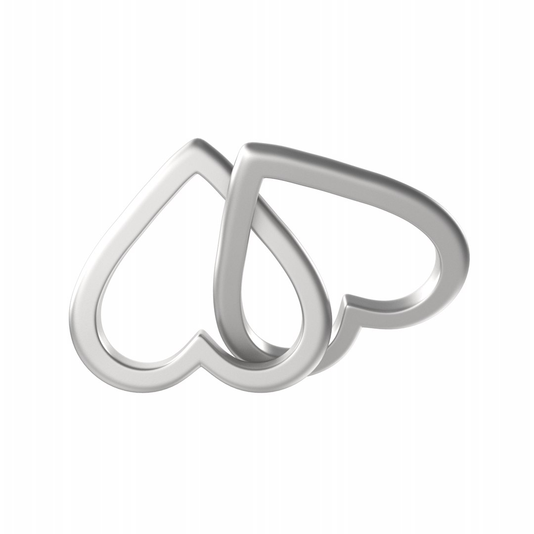 3D Love Symbol Silver - TurboSquid 2317293