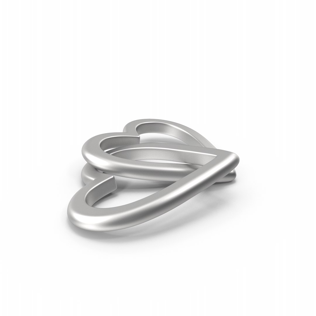 3D Love Symbol Silver - TurboSquid 2317293
