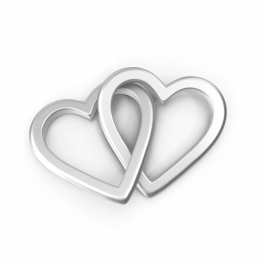 3D Love Symbol Silver - TurboSquid 2317293