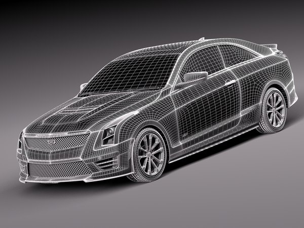 2016 coupe cadillac 3d model