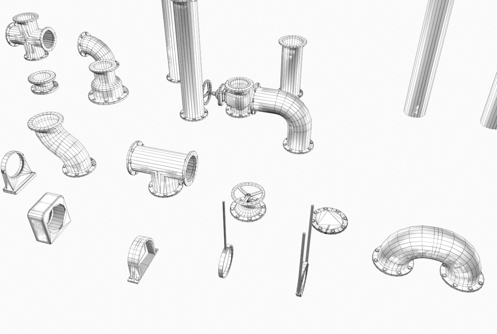 Pack Pipes Pbr 3D Model - TurboSquid 1461314