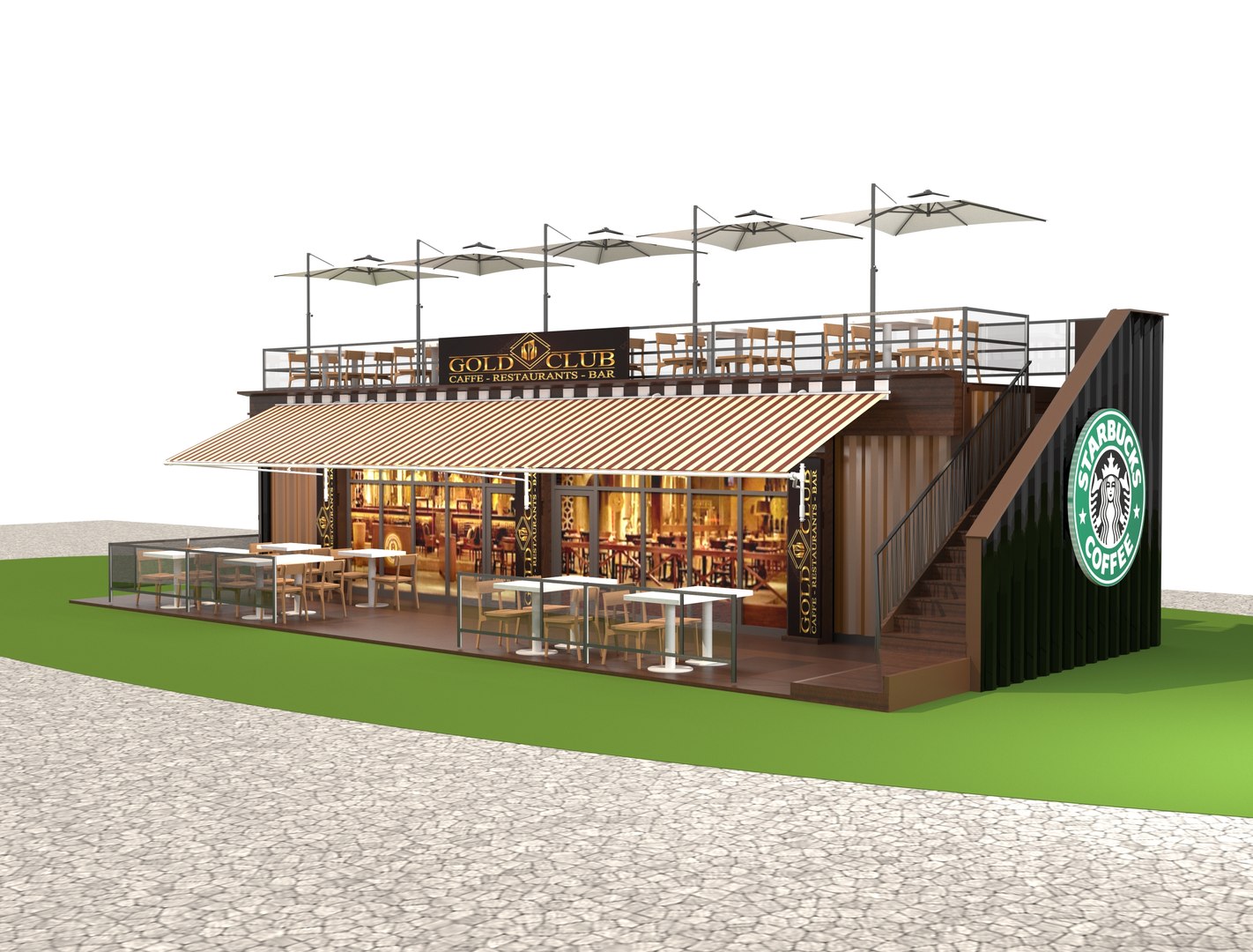 3D Model Coffee Pavilion - TurboSquid 1631613