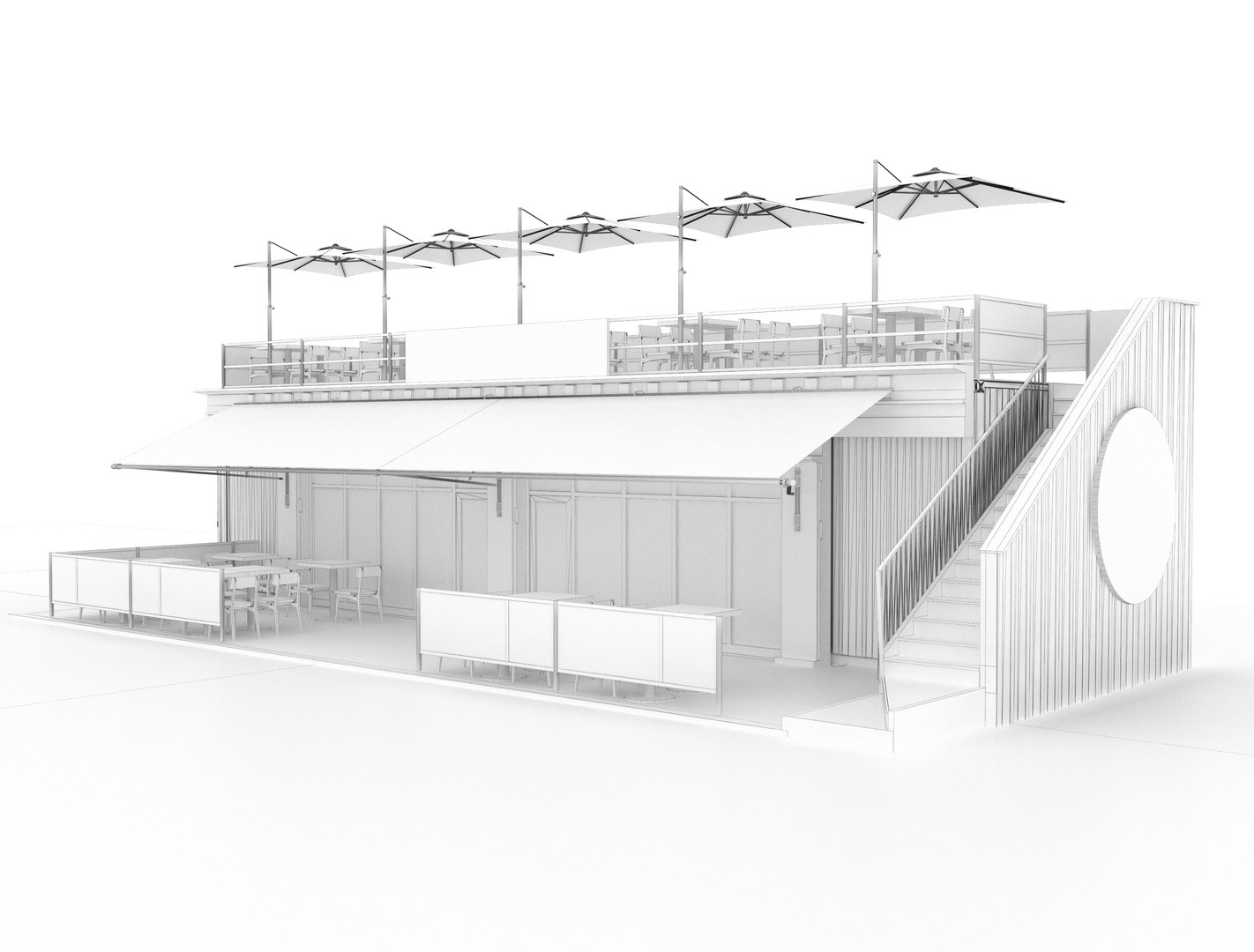 3D Model Coffee Pavilion - TurboSquid 1631613