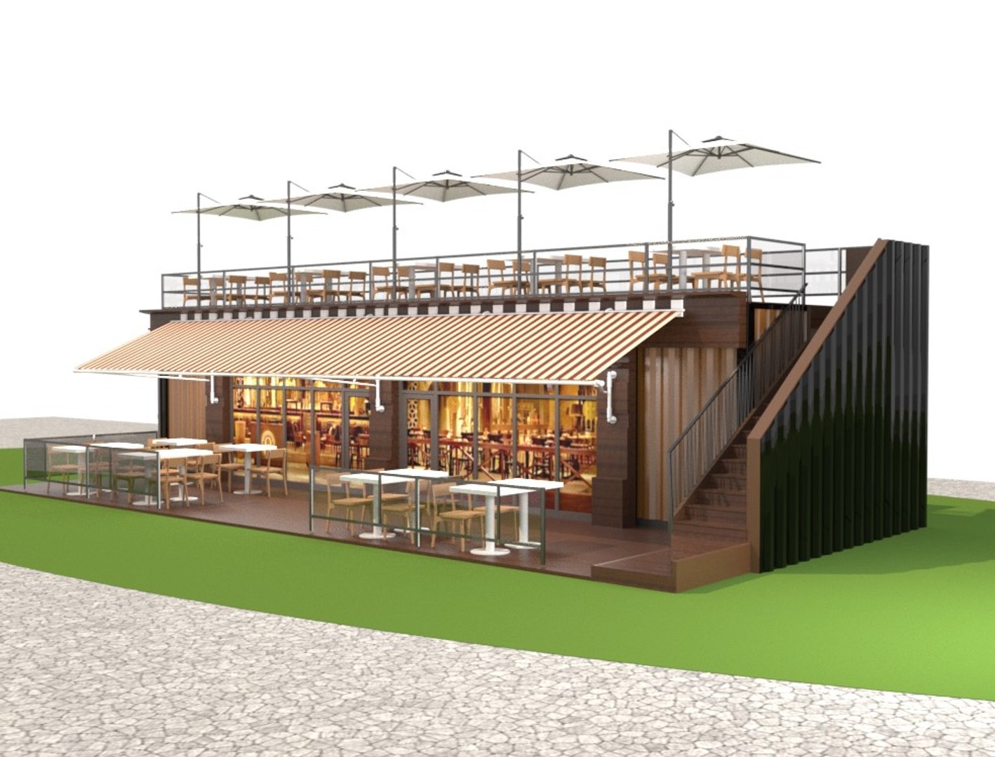 3D Model Coffee Pavilion - TurboSquid 1631613