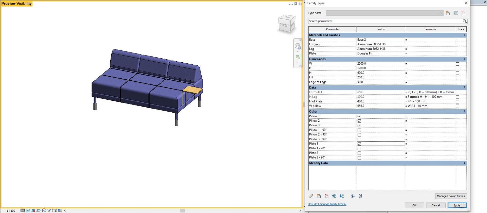 Ikea Sleeper Sofa Revit 3D Model - TurboSquid 1479422