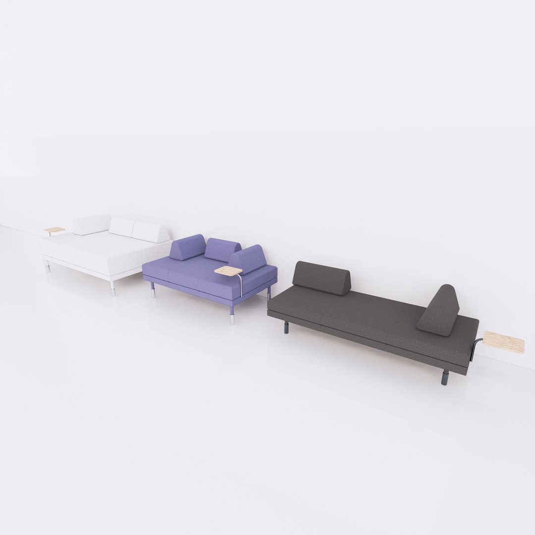 Ikea Sleeper Sofa Revit 3D Model - TurboSquid 1479422