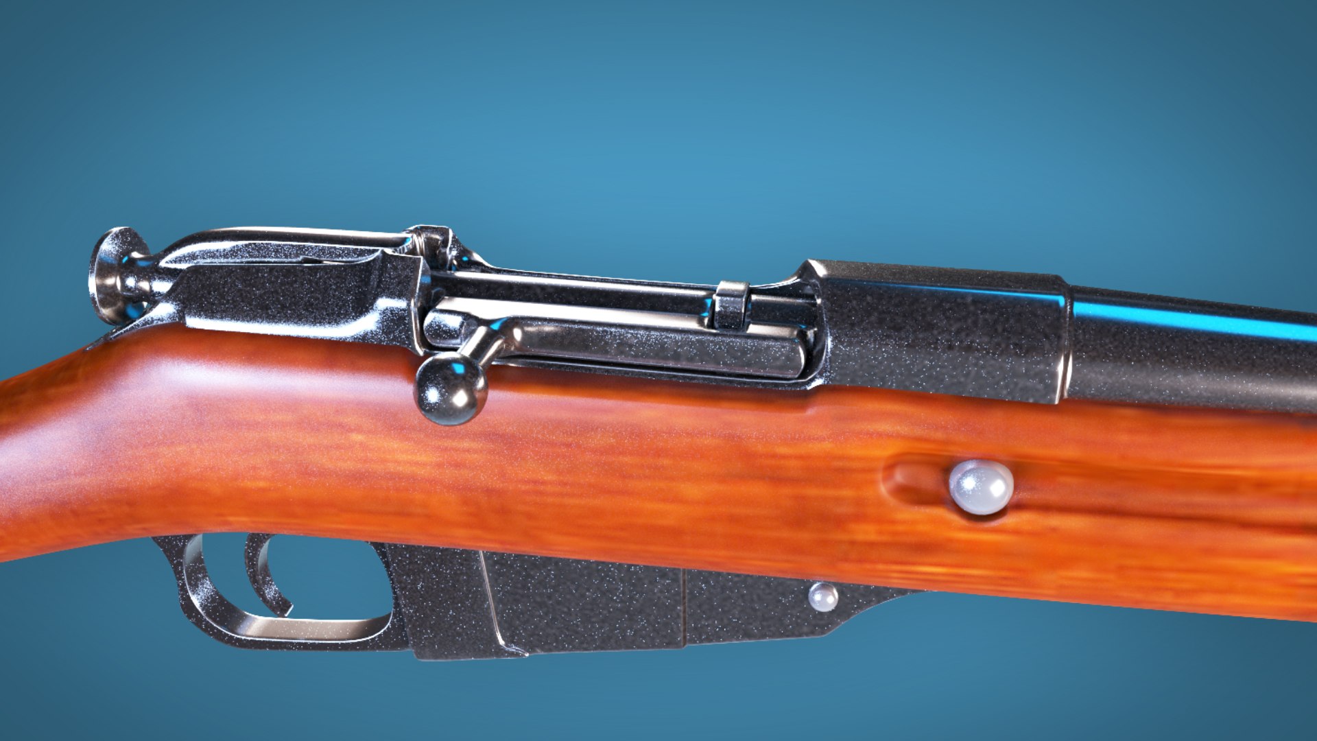 3D Mosin Nagant Bolt Action Rifle LowPoly Firearm Model - TurboSquid ...
