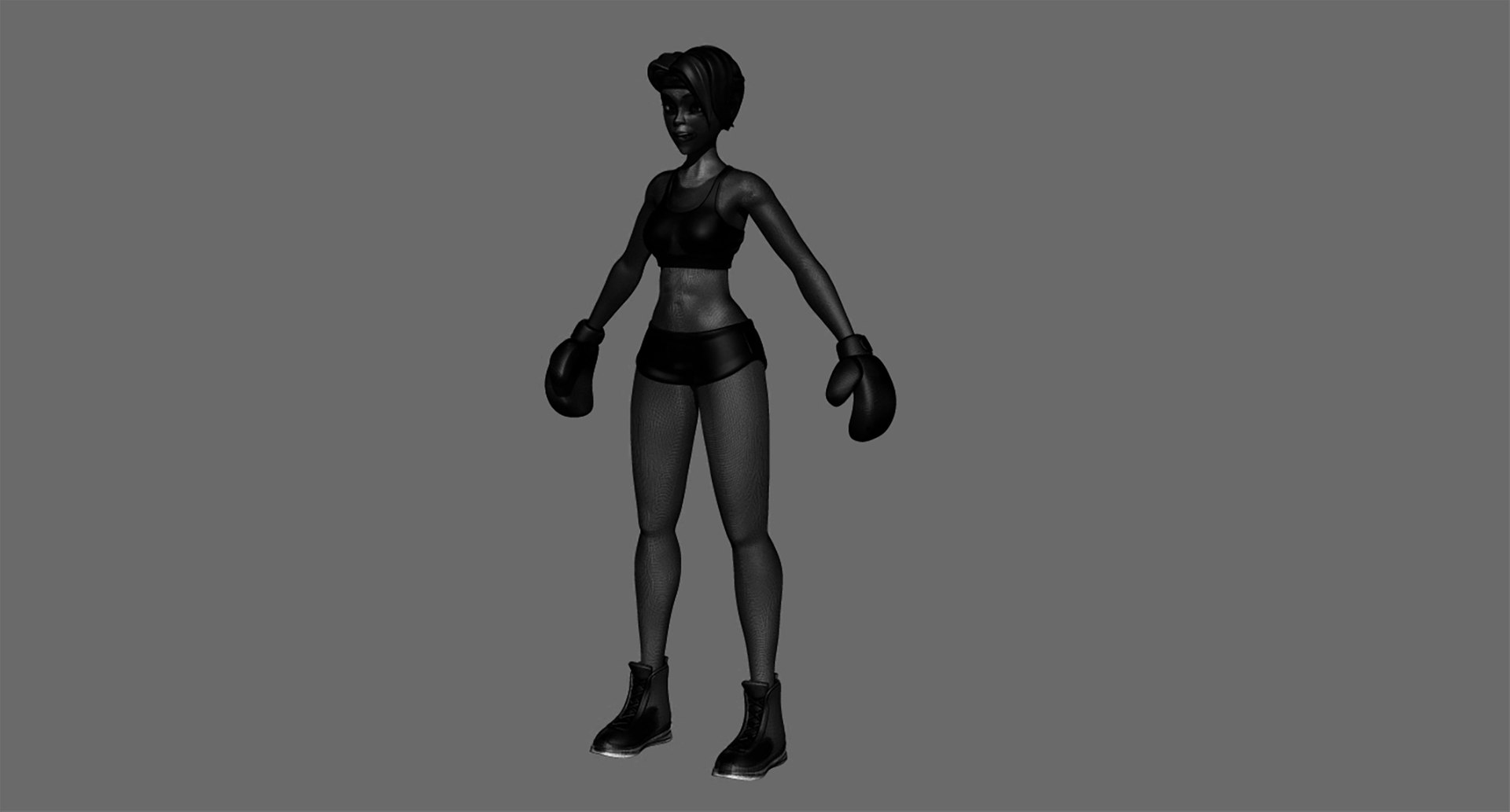 3D Boxer Girl - Basemesh High-poly Sculpt Model - TurboSquid 1952921