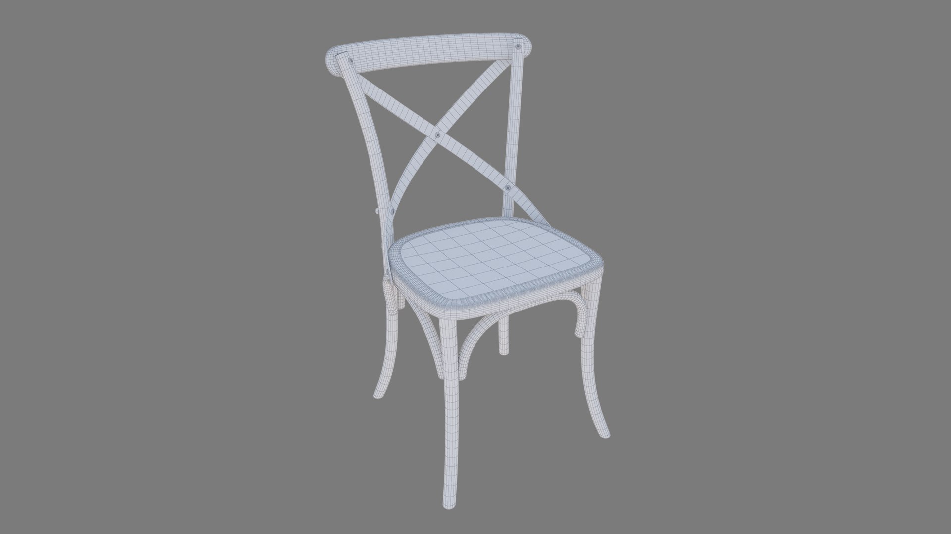 CROSSBACK CHAIR OAK Model - TurboSquid 2164825