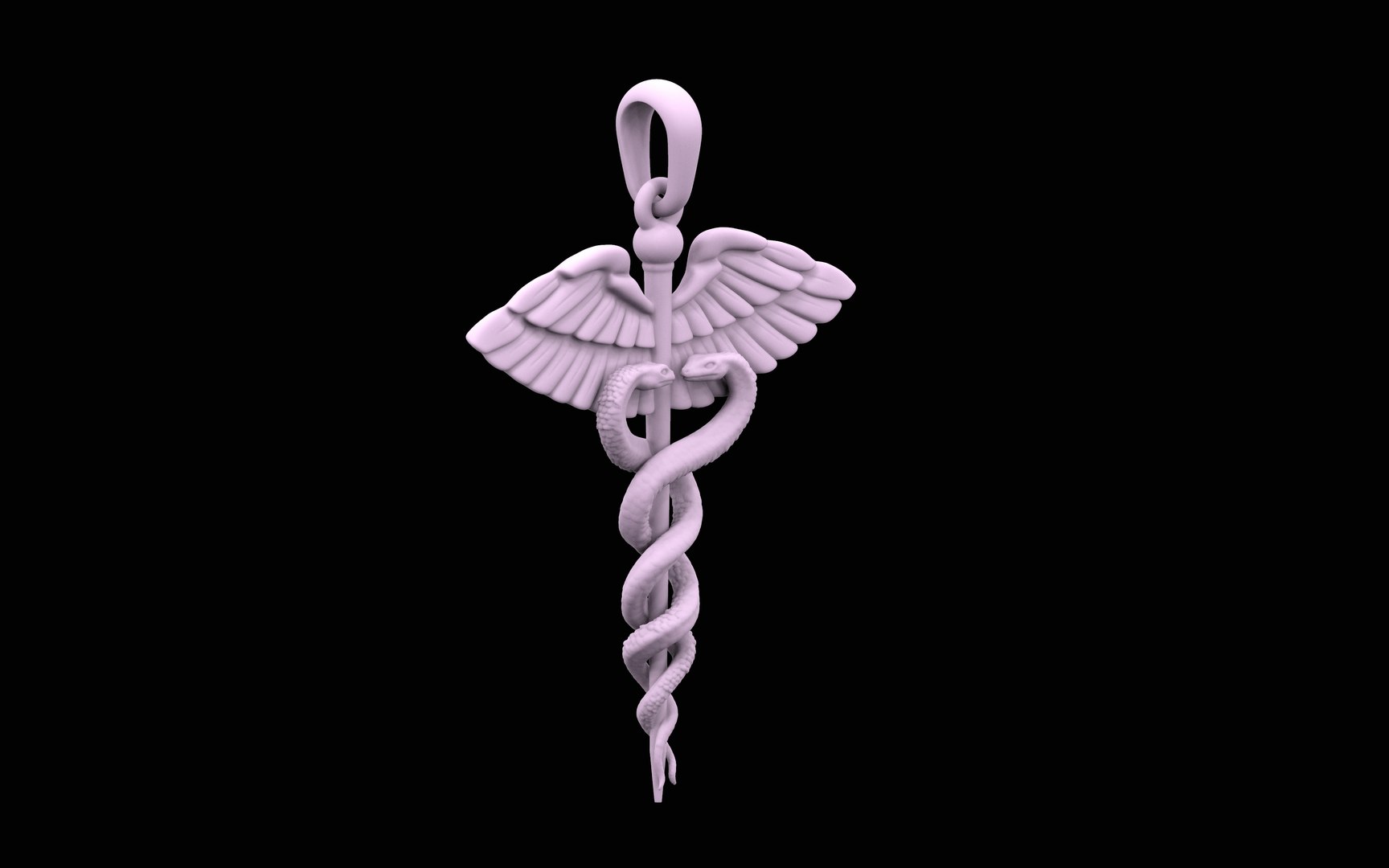 3D Model New Caduceus Pendant 3D Print Model - TurboSquid 1891328