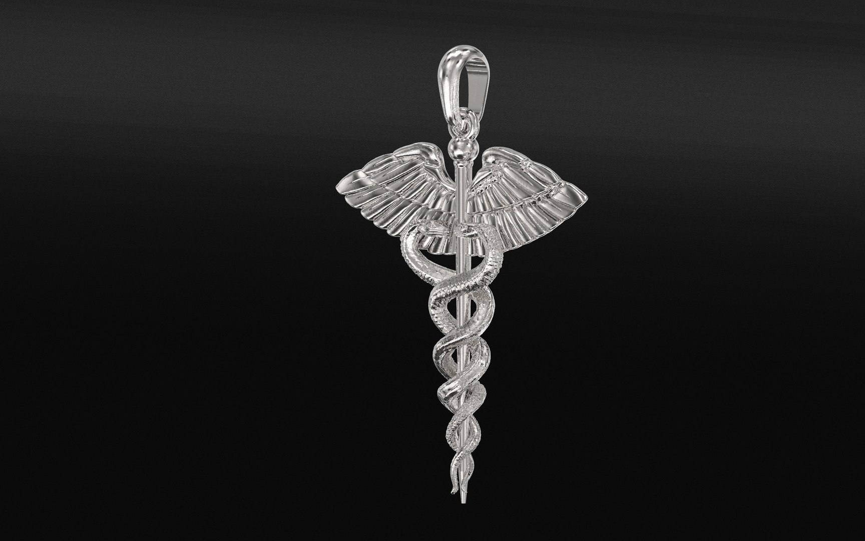 3D Model New Caduceus Pendant 3D Print Model - TurboSquid 1891328