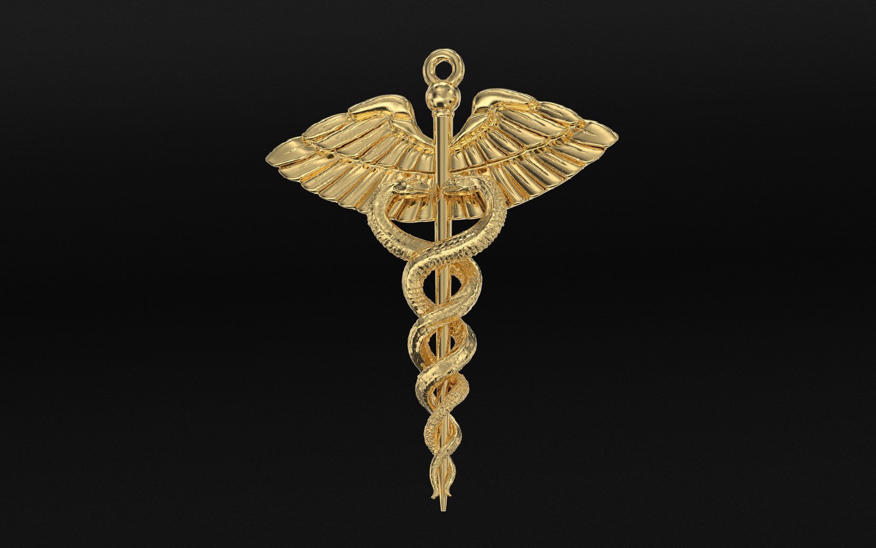 3D Model New Caduceus Pendant 3D Print Model - TurboSquid 1891328