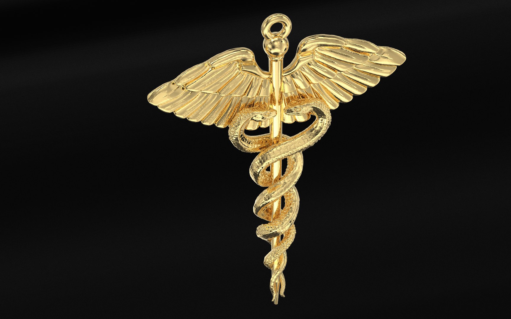3D Model New Caduceus Pendant 3D Print Model - TurboSquid 1891328