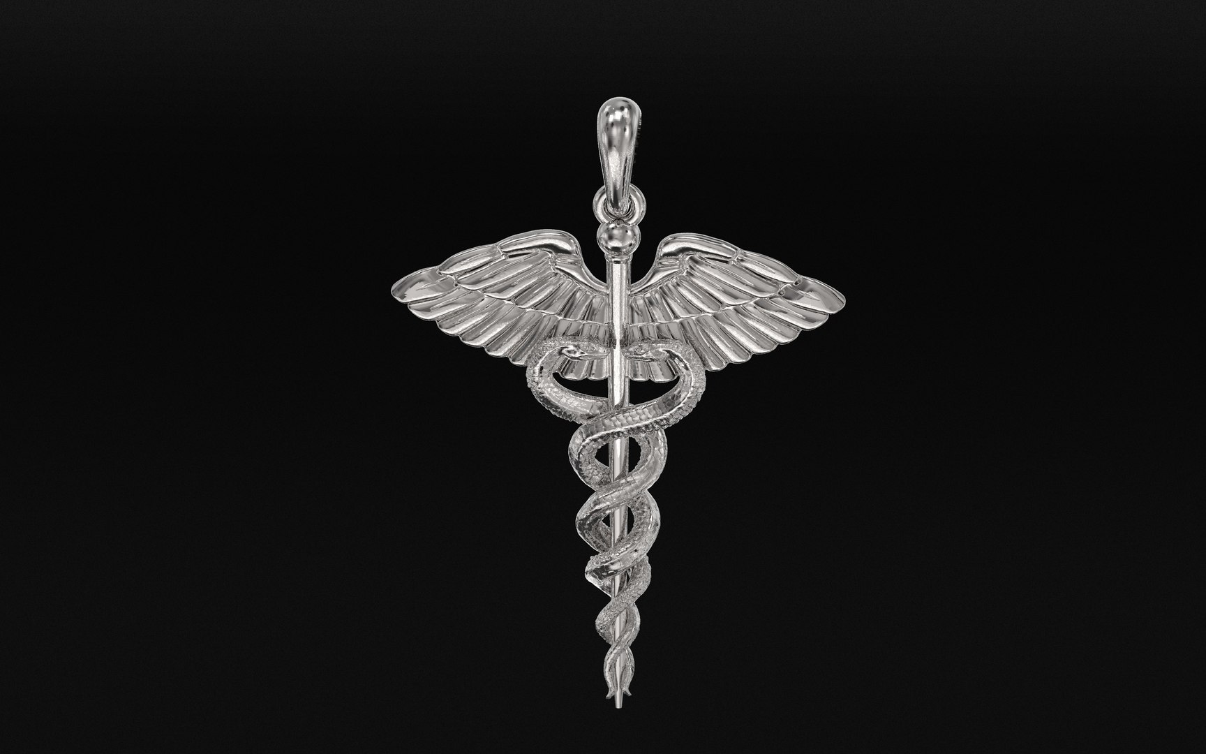 3D Model New Caduceus Pendant 3D Print Model - TurboSquid 1891328