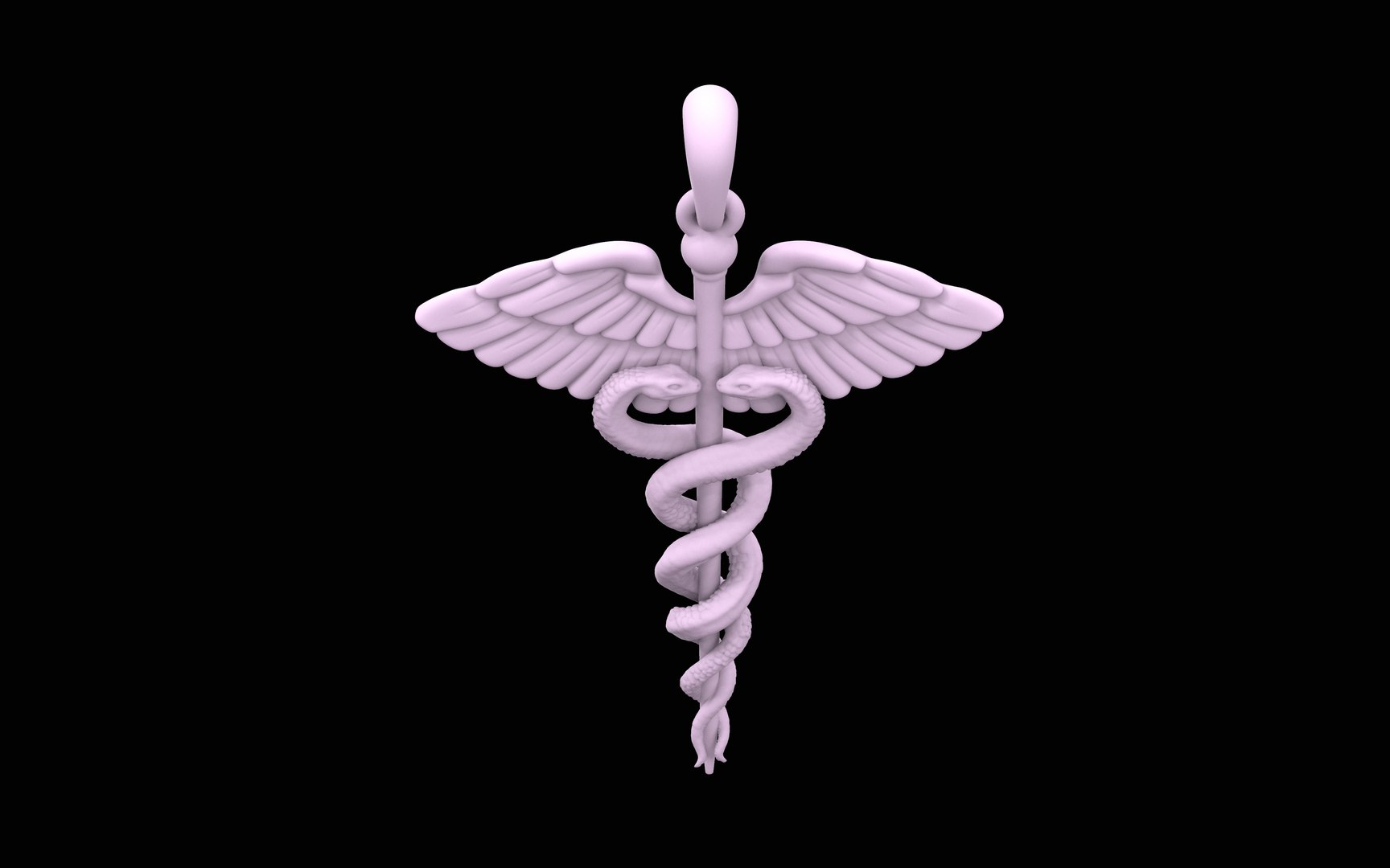 3D Model New Caduceus Pendant 3D Print Model - TurboSquid 1891328