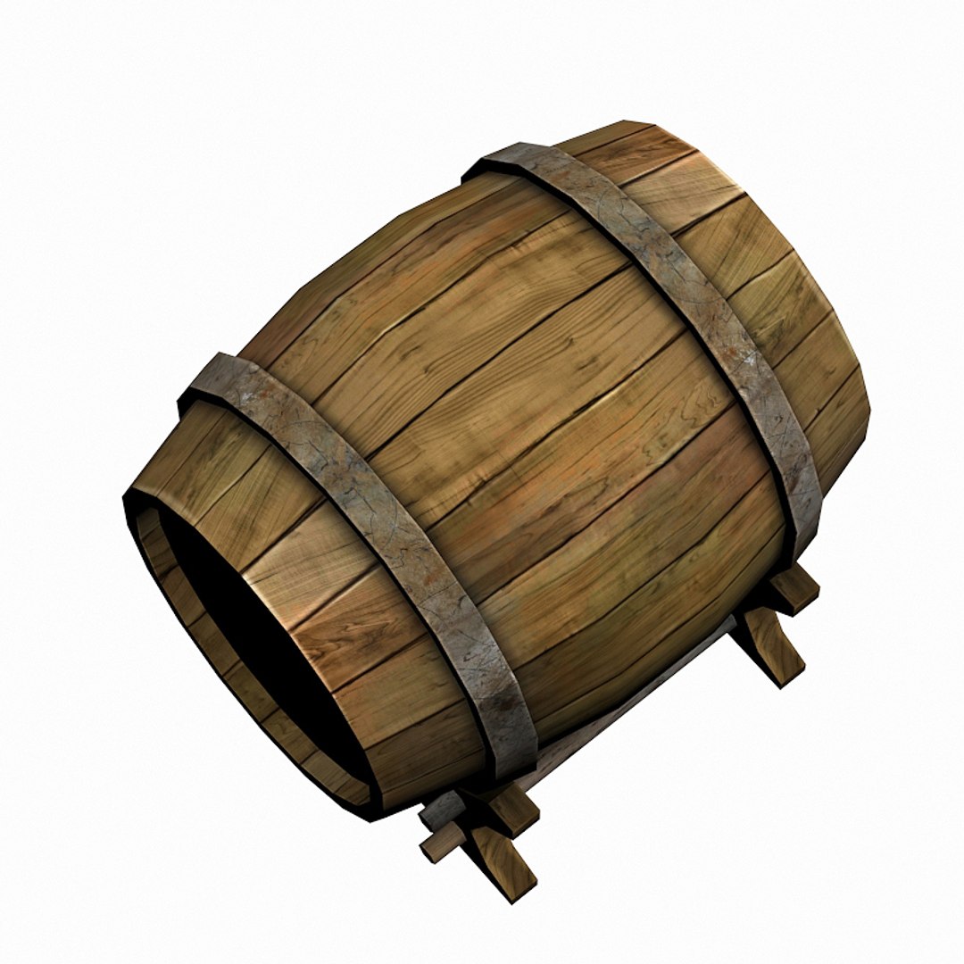 3d cartoon barrel