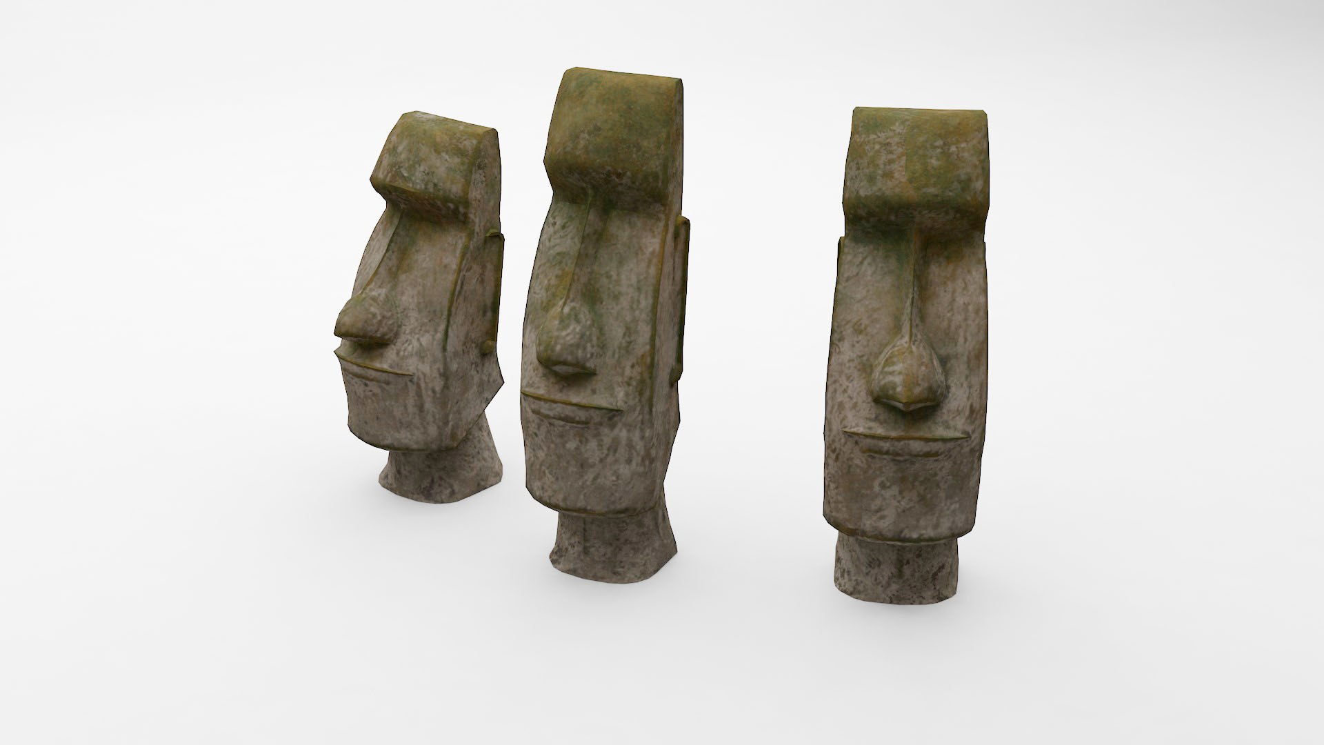 Easter Island Moai Heads 3D - TurboSquid 2030311