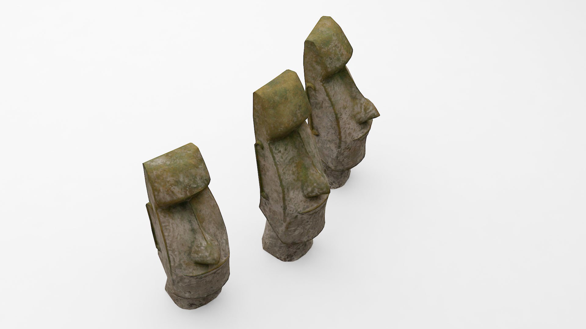 Easter Island Moai Heads 3D - TurboSquid 2030311