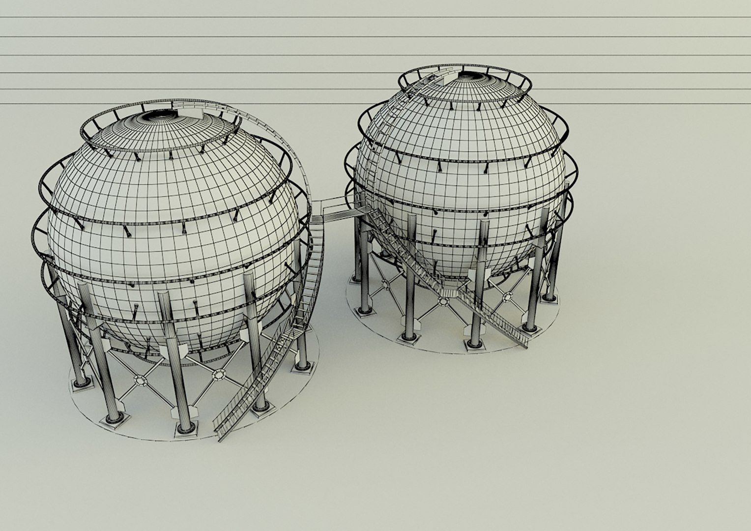 3D Round Gas Tank 3D Model Model - TurboSquid 2177488