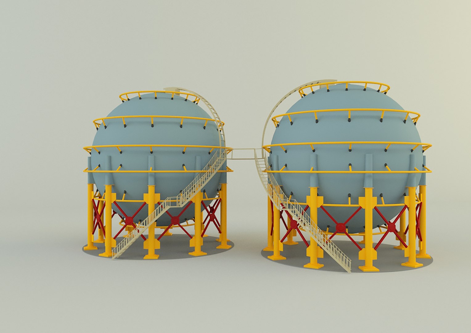 3D Round Gas Tank 3D Model Model - TurboSquid 2177488