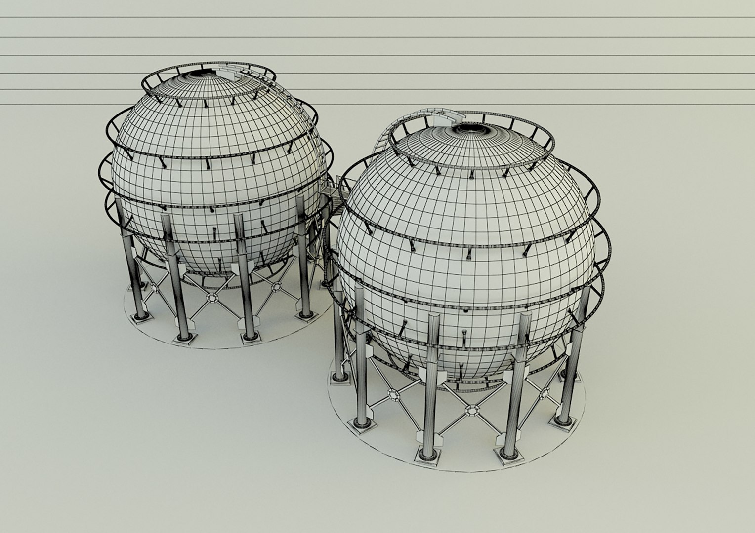 3D Round Gas Tank 3D Model Model - TurboSquid 2177488