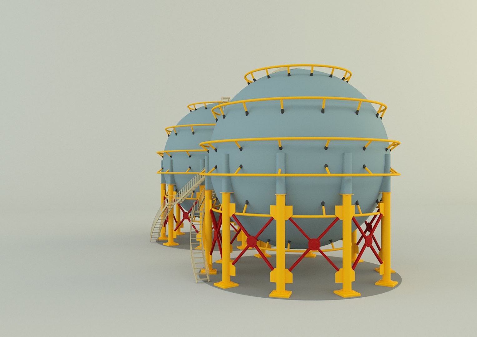 3D Round Gas Tank 3D Model Model - TurboSquid 2177488