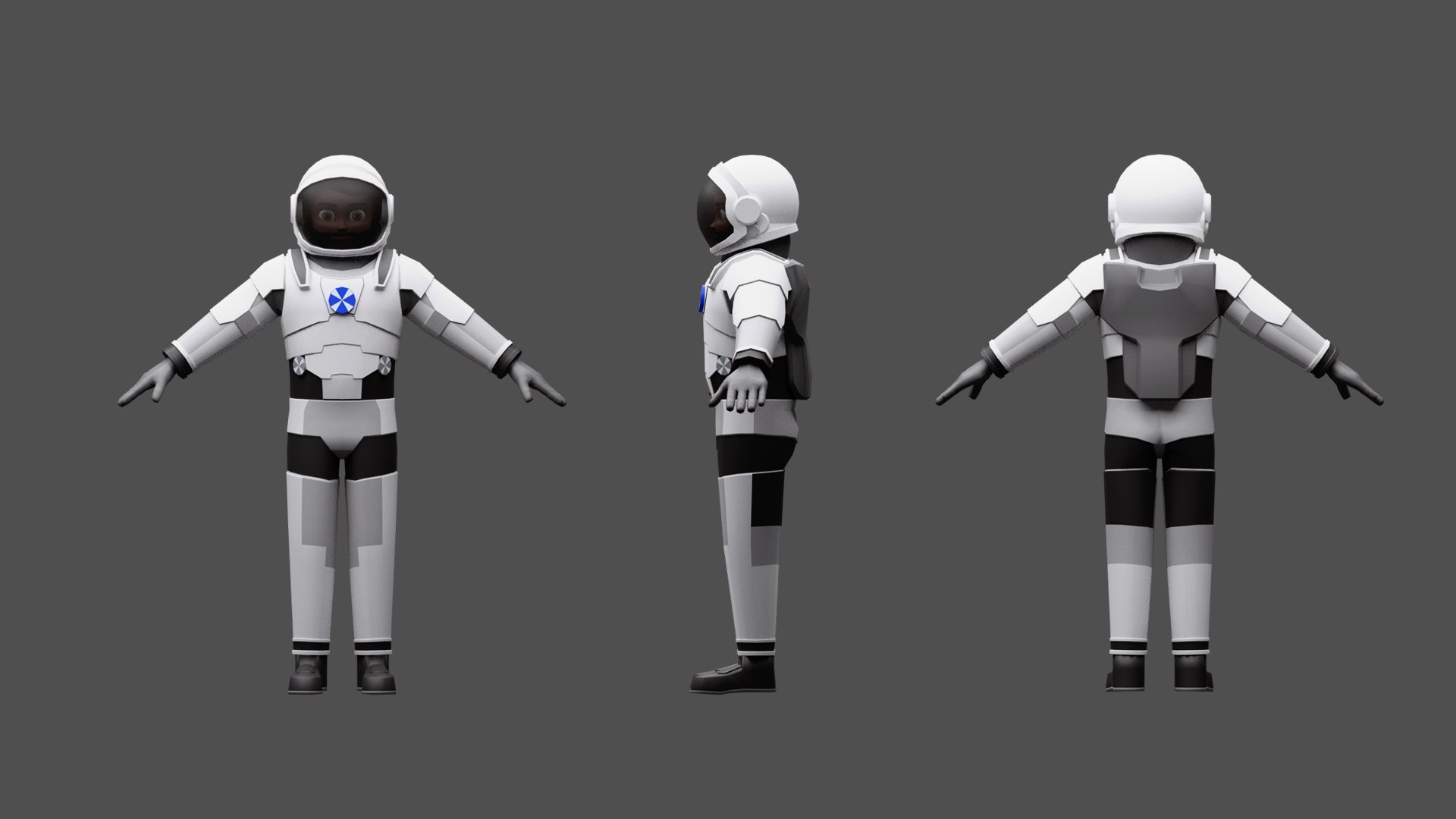 Cartoon Characters Astronauts 3D Model - TurboSquid 2166277