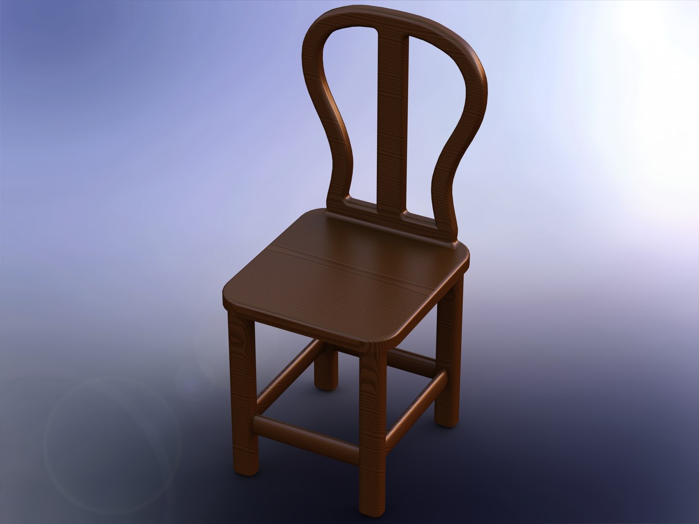 3D model Teak Classic Backrest Dining Chair - TurboSquid 2176546