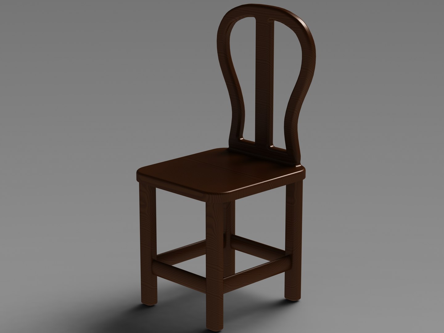 3D Model Teak Classic Backrest Dining Chair - TurboSquid 2176546