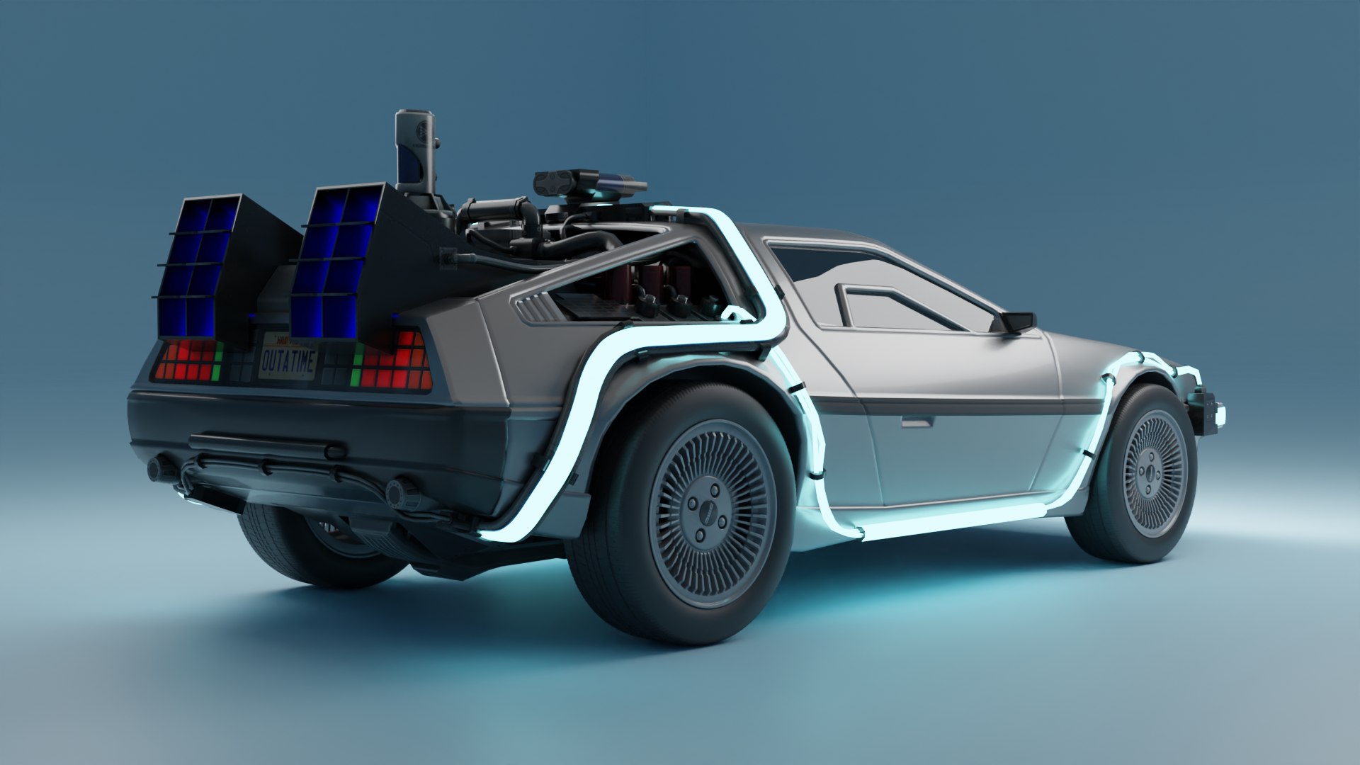 3D Delorean Time Machine Rigged 3D Model - TurboSquid 2092830
