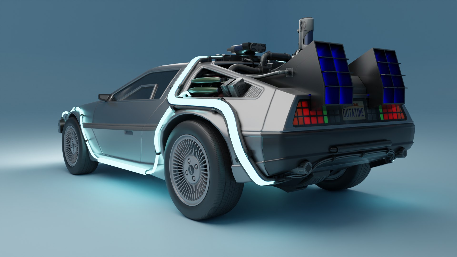3D Delorean Time Machine Rigged 3D Model - TurboSquid 2092830