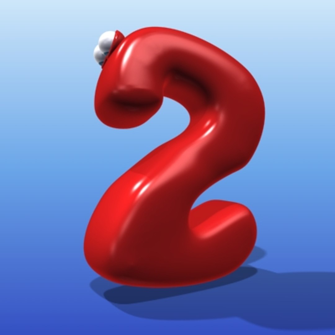 3ds Max Cute Cartoon Number