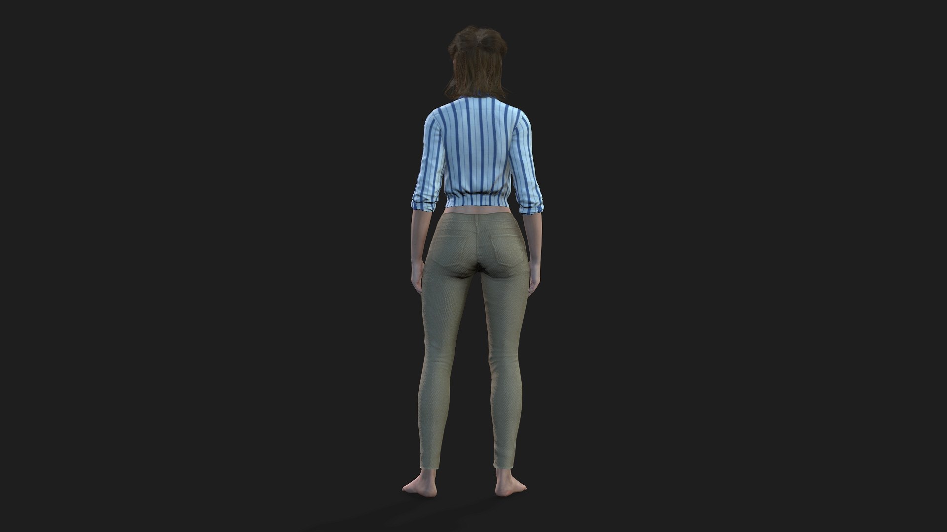 3D Model Of A Girl Fully Rigged And Game And Animation Ready 3D Model ...