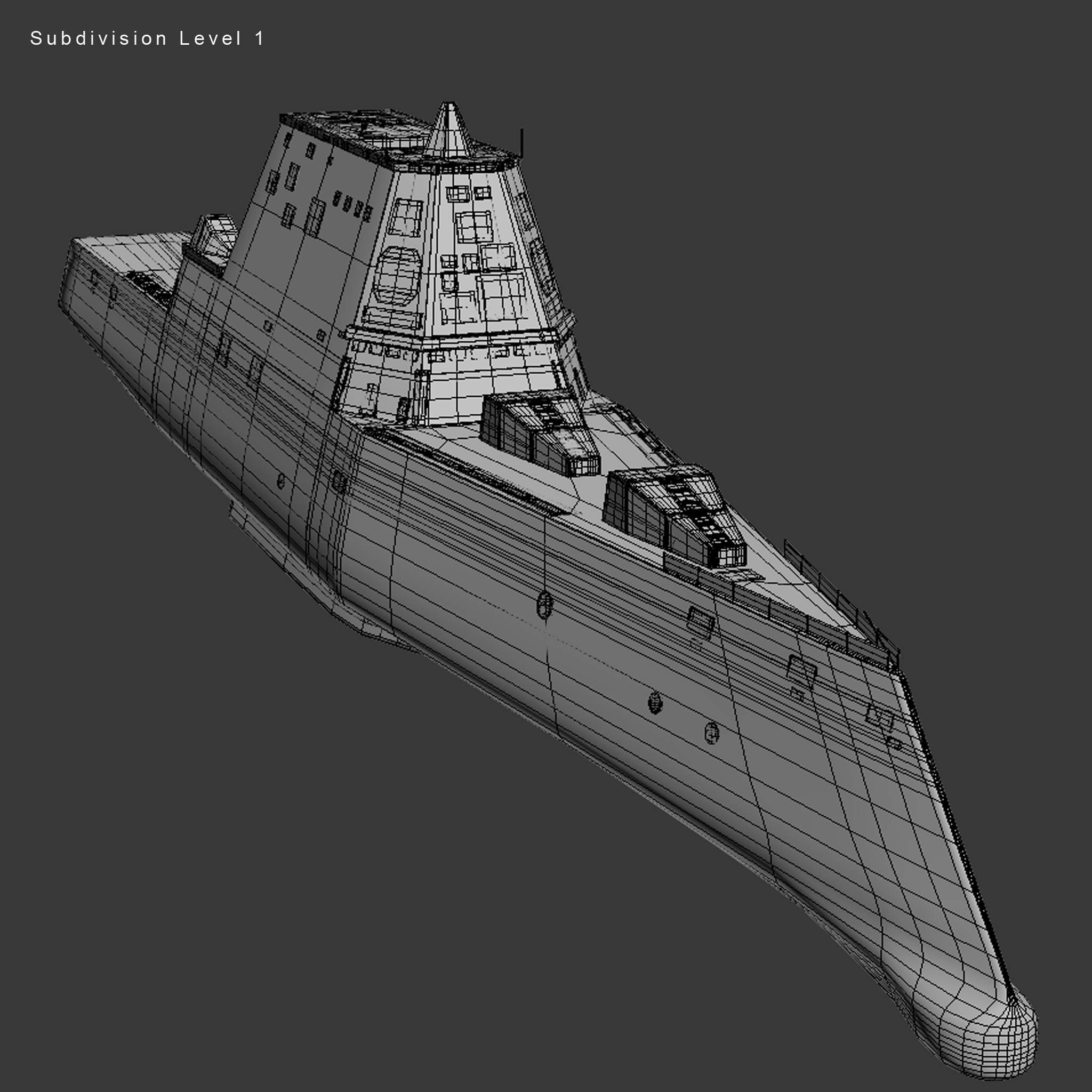 3d 3ds zumwalt-class destroyer
