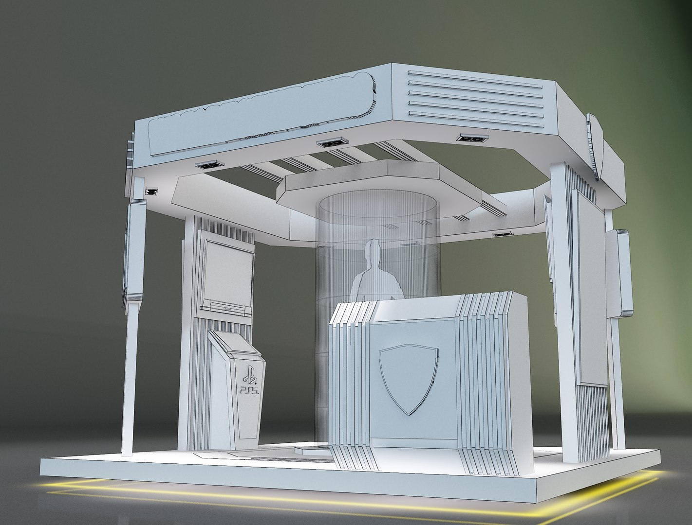 3D Booth Exhibition Stand A665h - TurboSquid 2269072