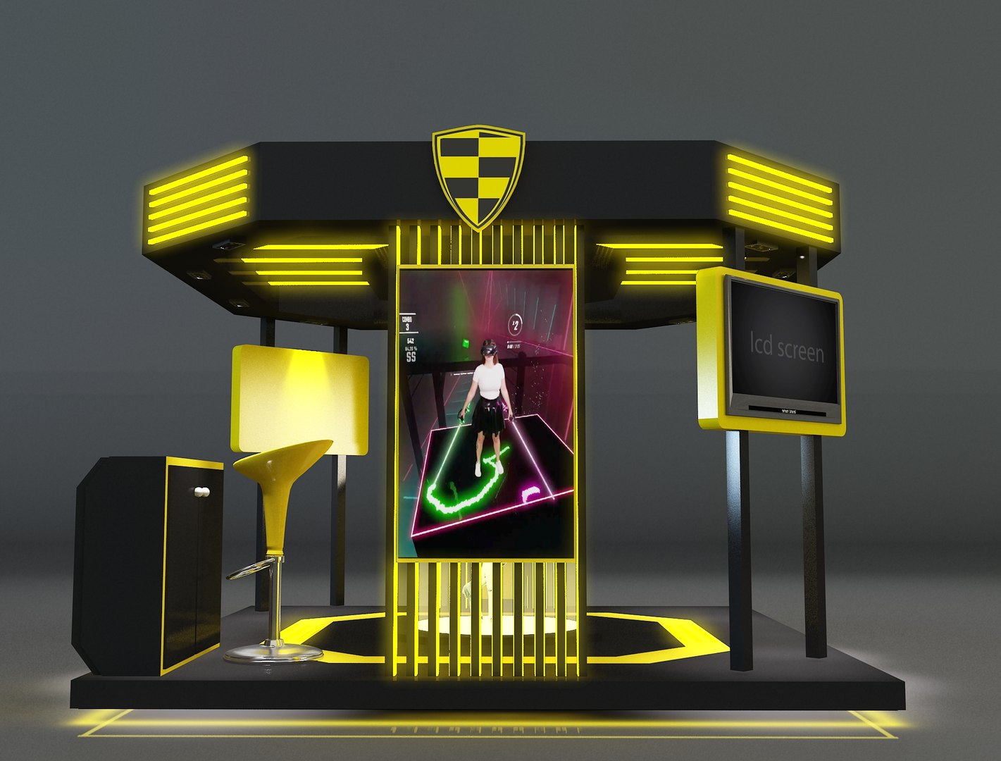 3D Booth Exhibition Stand A665h - TurboSquid 2269072