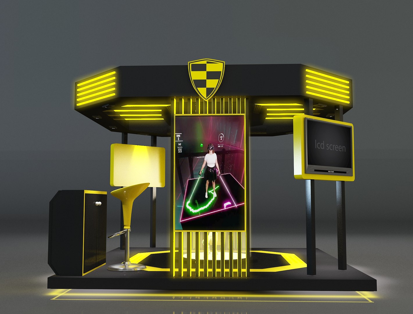 3D Booth Exhibition Stand A665h - TurboSquid 2269072