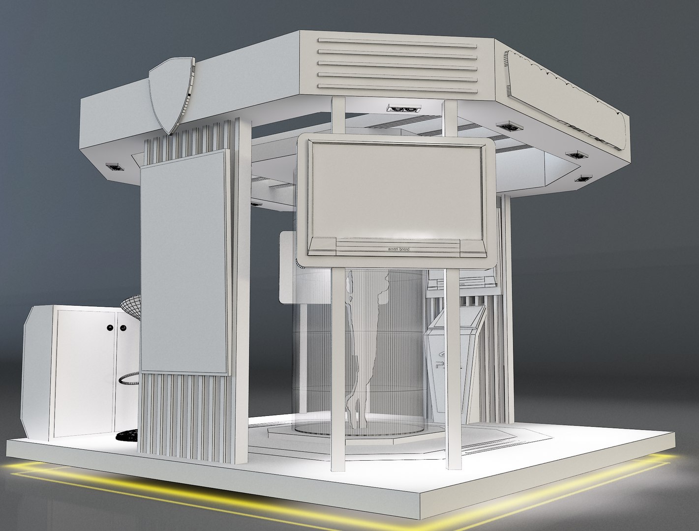 3D Booth Exhibition Stand A665h - TurboSquid 2269072