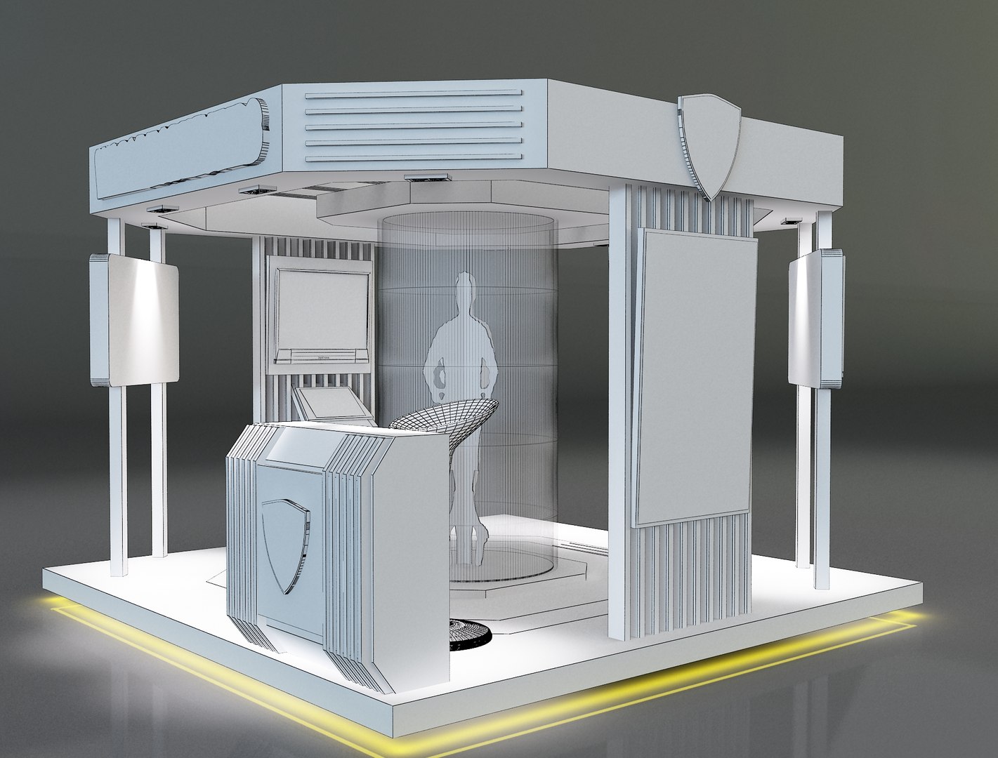 3D Booth Exhibition Stand A665h - TurboSquid 2269072