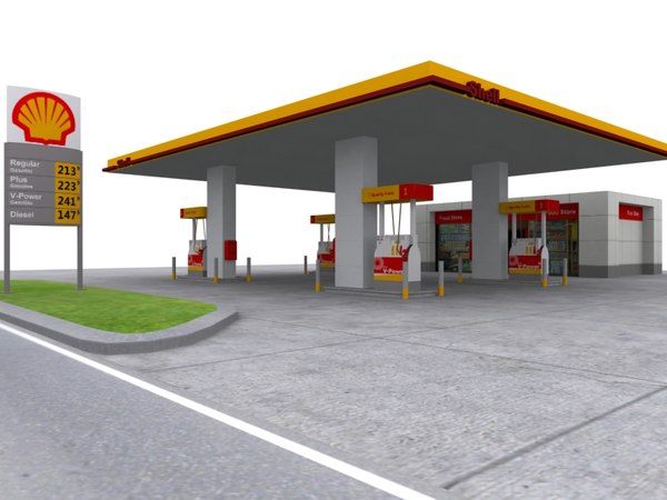 SHELL GAS STATION 3D-Modell - TurboSquid 438674