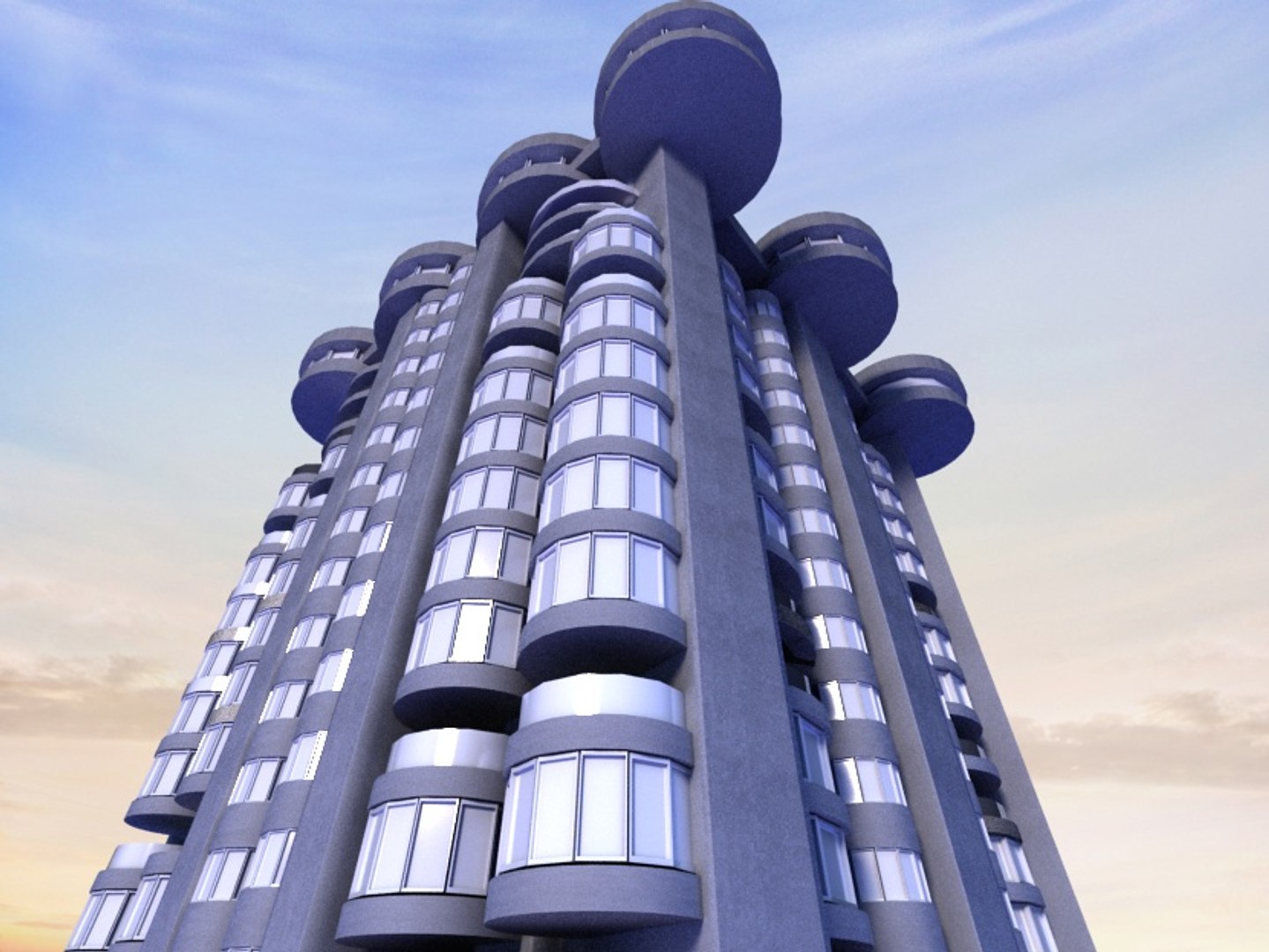 3d 3ds City Design Building
